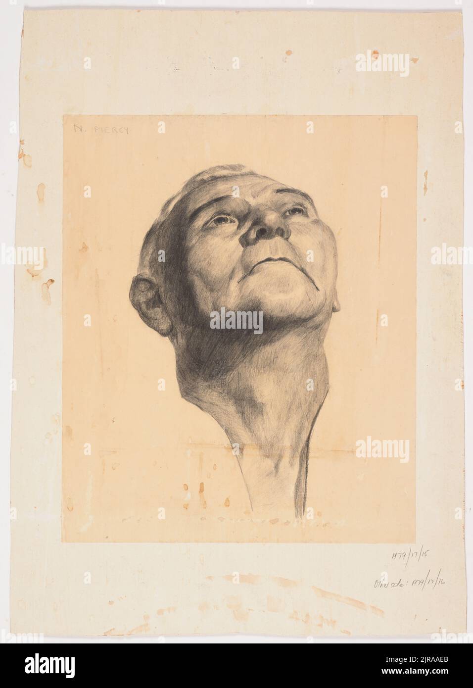 Untitled. (Head of a man looking upwards), circa 1926-1939, by ...