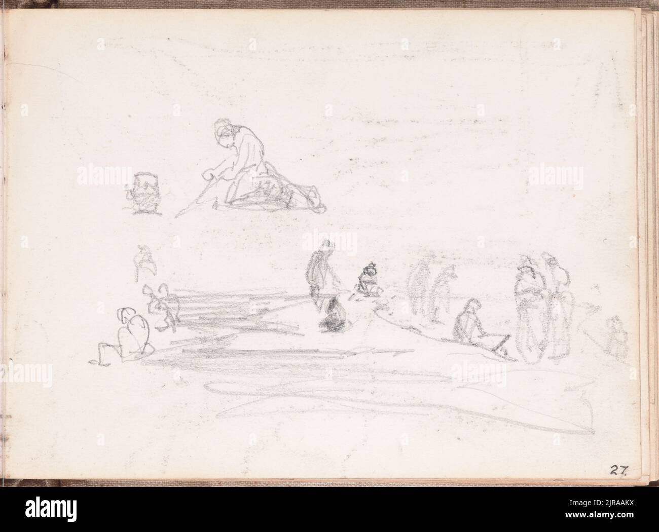 Figure sketch of groups of people. From: A Marken sketchbook., circa ...