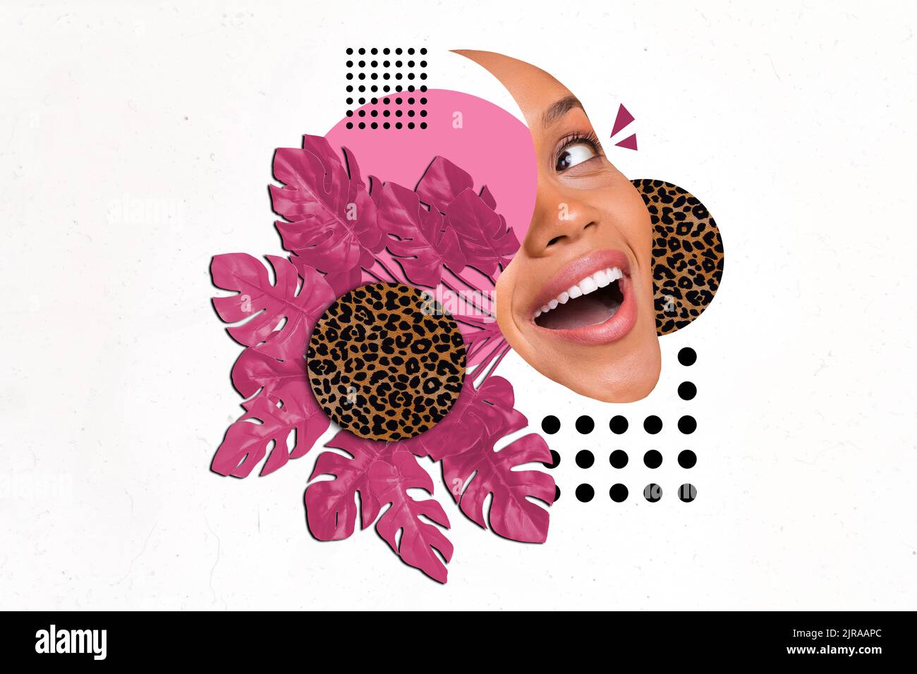 Creative 3d Collage Artwork Postcard Poster Magazine Sketch Of Curious