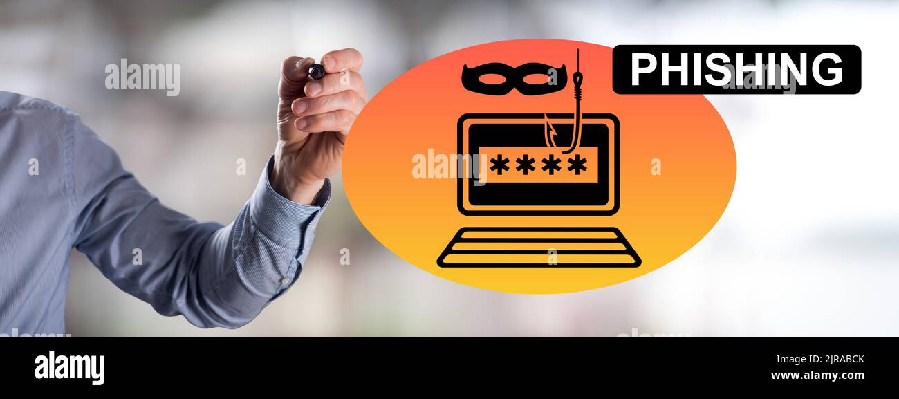 Man drawing a phishing concept Stock Photo - Alamy