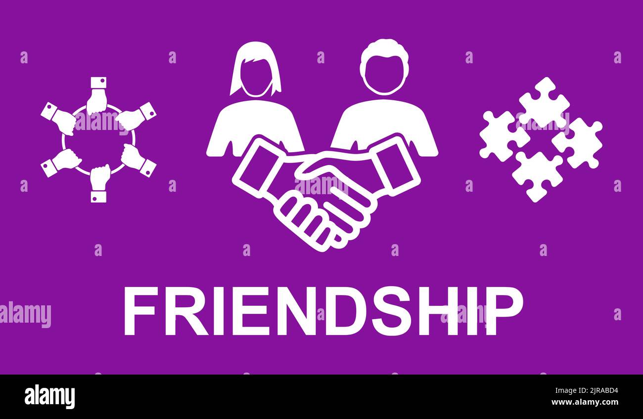 Illustration of a friendship concept Stock Photo - Alamy