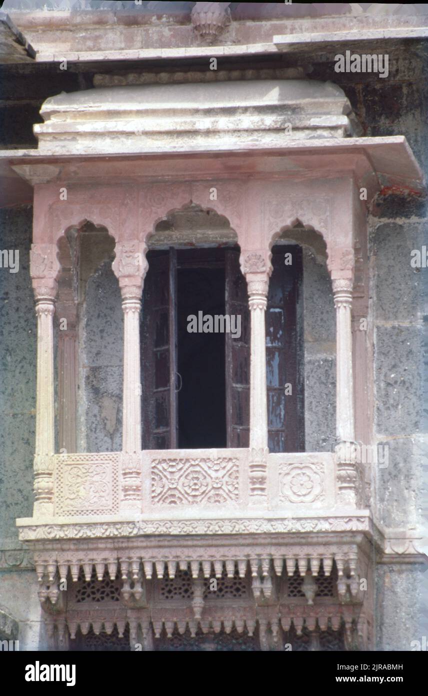 Zarukha (Window) at Rajwada, Indore, Madhya Pradesh, India Stock Photo ...