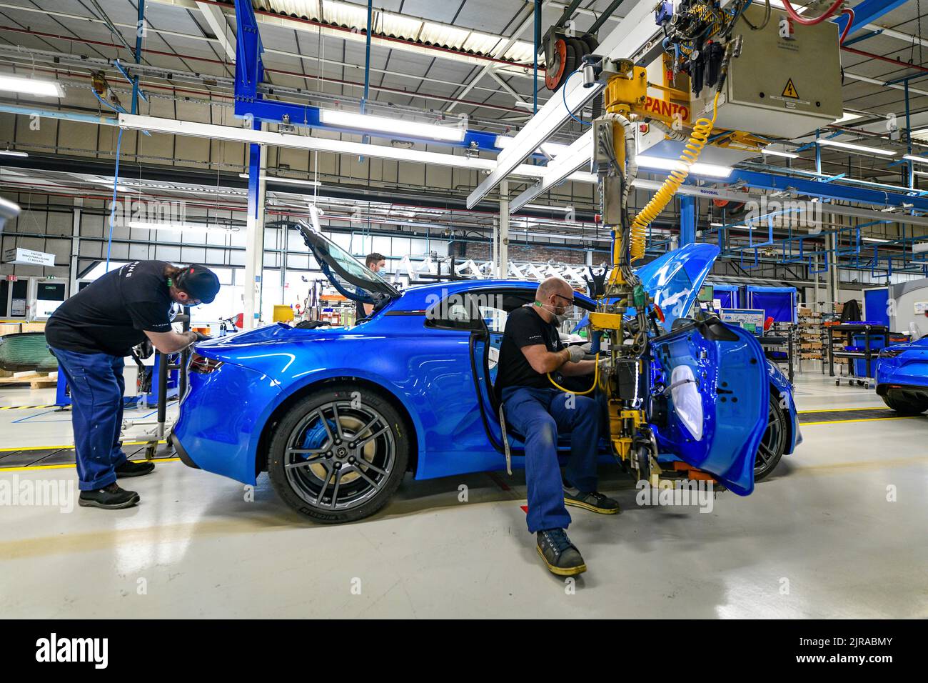 Renault Alpine manufacture in Dieppe: Alpine A110 production line Stock ...