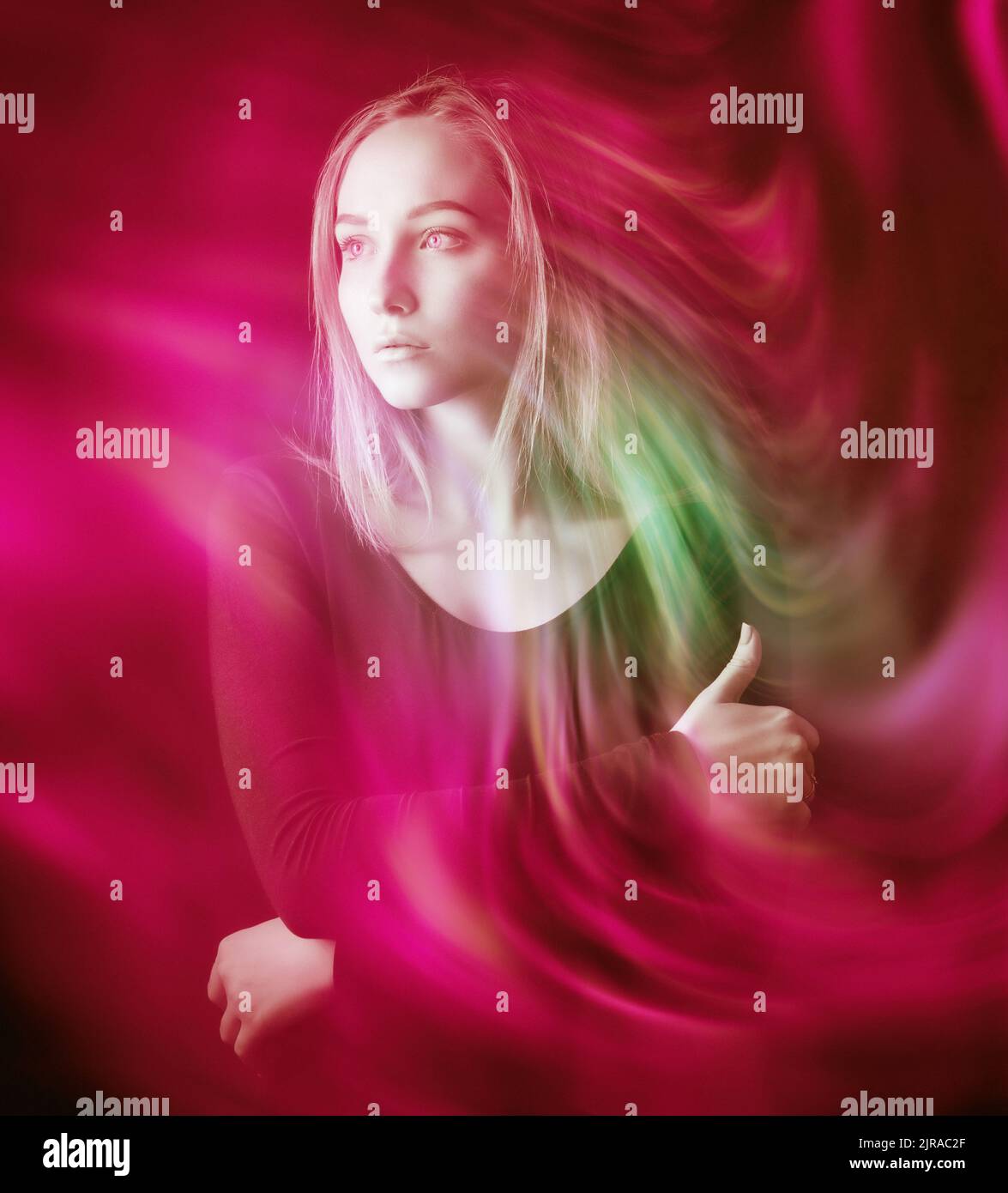 Abstract portrait of young woman. Double exposure Stock Photo - Alamy Abstract portrait of young woman. Double exposure Stock Photo - Alamy