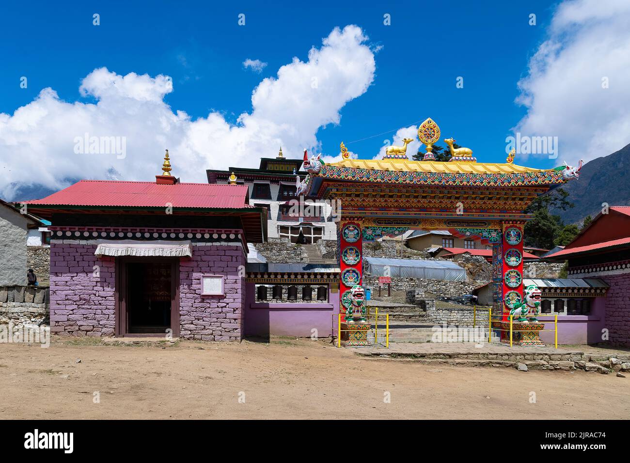 A beautiful view of the Tengboche Monastery, Everest Base Camp trek ...