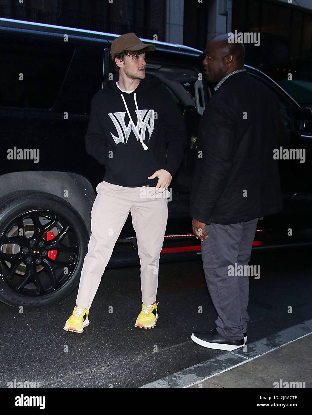 The Rings Of Power Cast Leaving NYC Hotel -PICTURED: Robert Aramayo ...