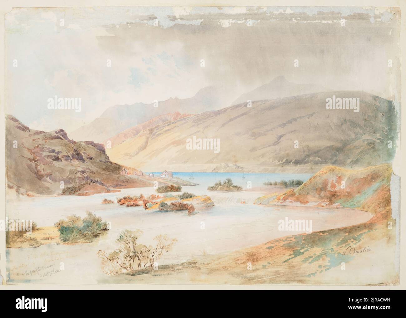 The Falls of the Kawarau, Wakatipu Lake, 1866 , by Nicholas Chevalier ...