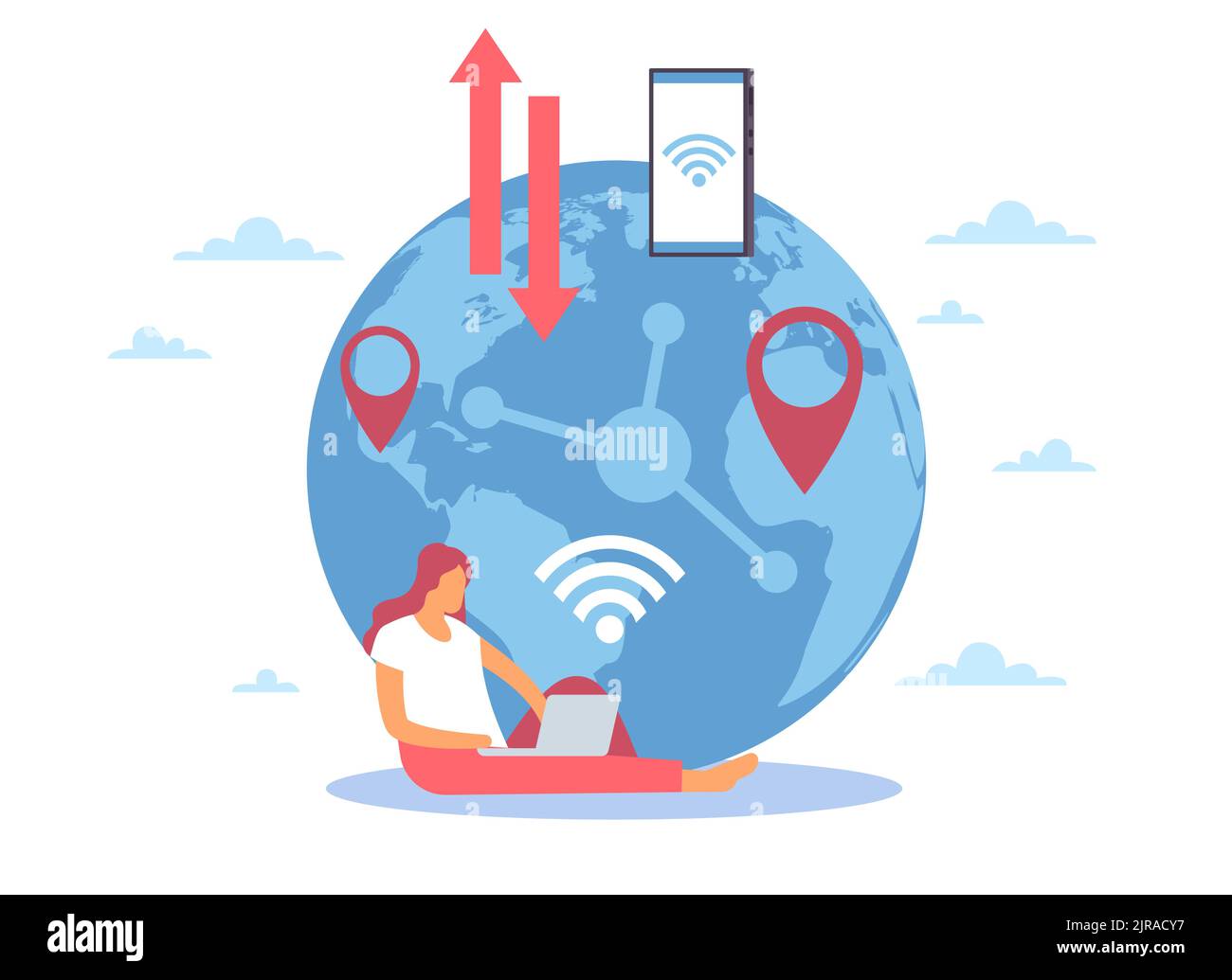 Online space with elements of technology, devices using a web ...