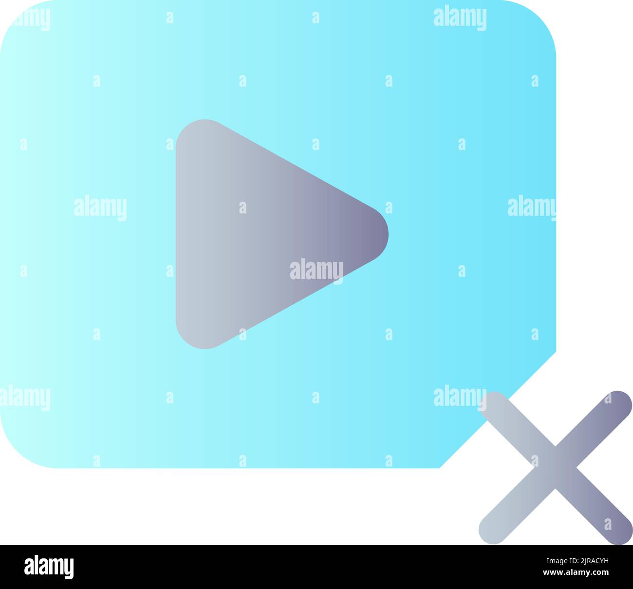 Delete video flat gradient color ui icon Stock Vector Image & Art - Alamy