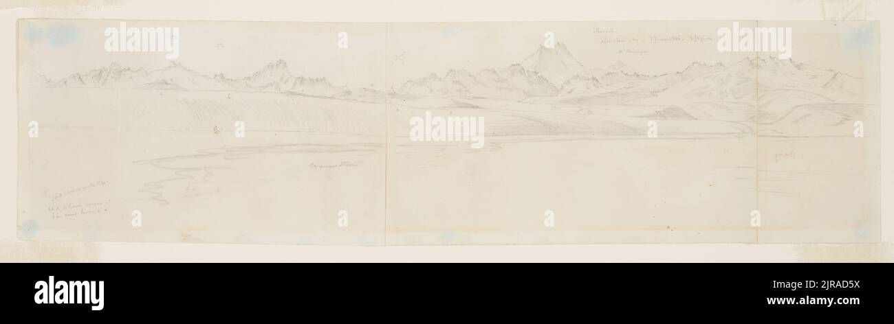 Mt Cook and Mt Haidinger., 1866, by Nicholas Chevalier. Gift of Mrs ...