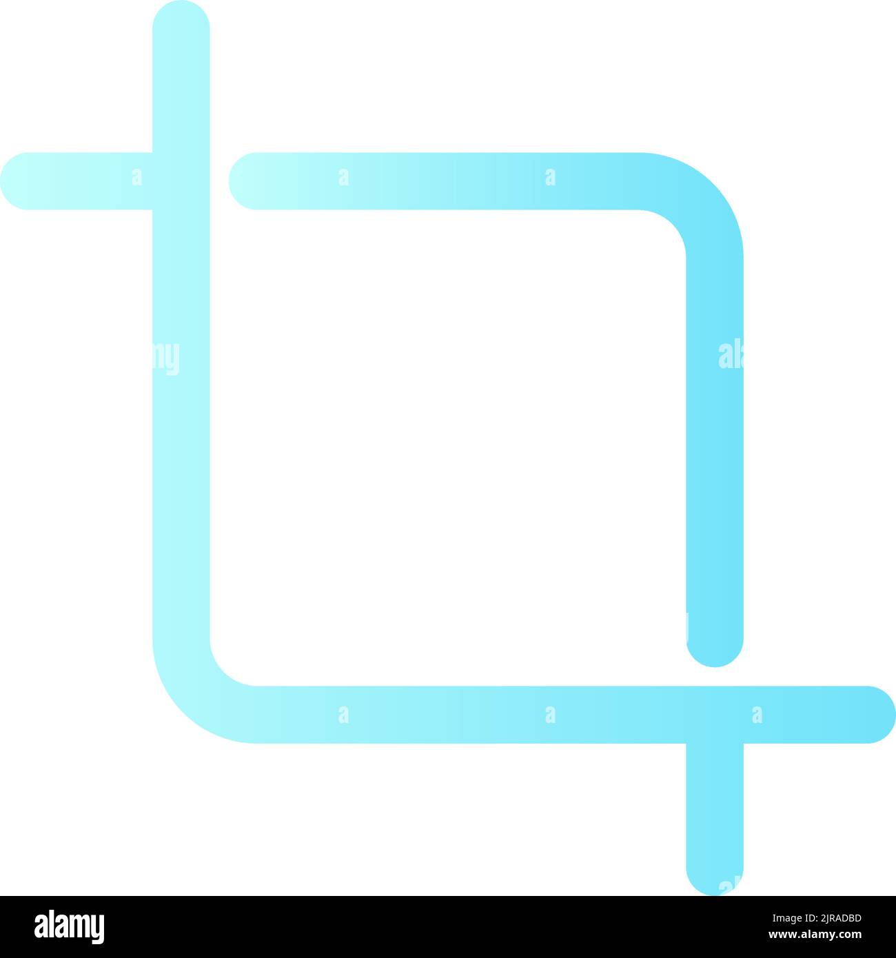 Crop picture flat gradient color ui icon Stock Vector Image & Art - Alamy