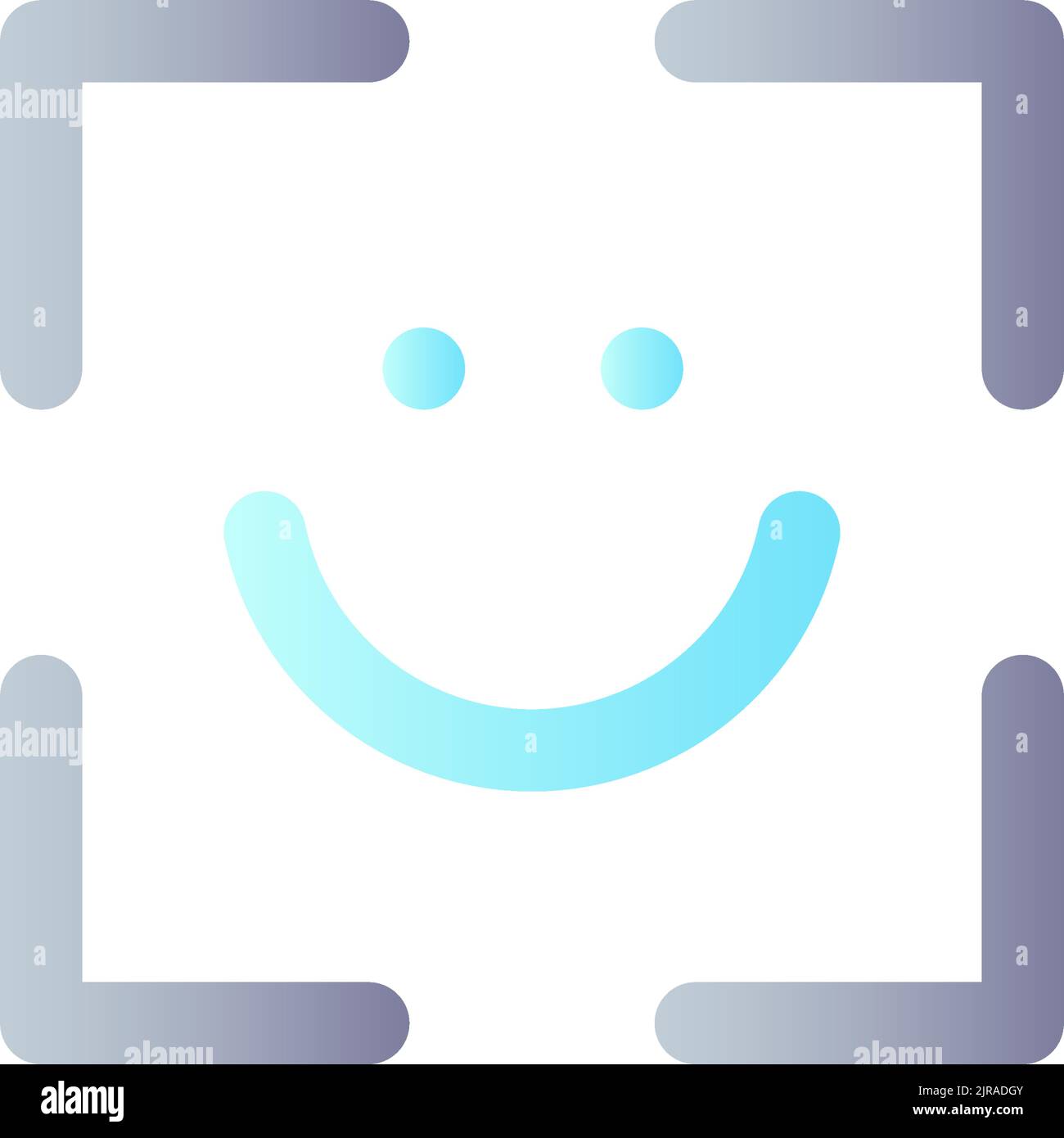 Face identification flat gradient color ui icon Stock Vector Image ...