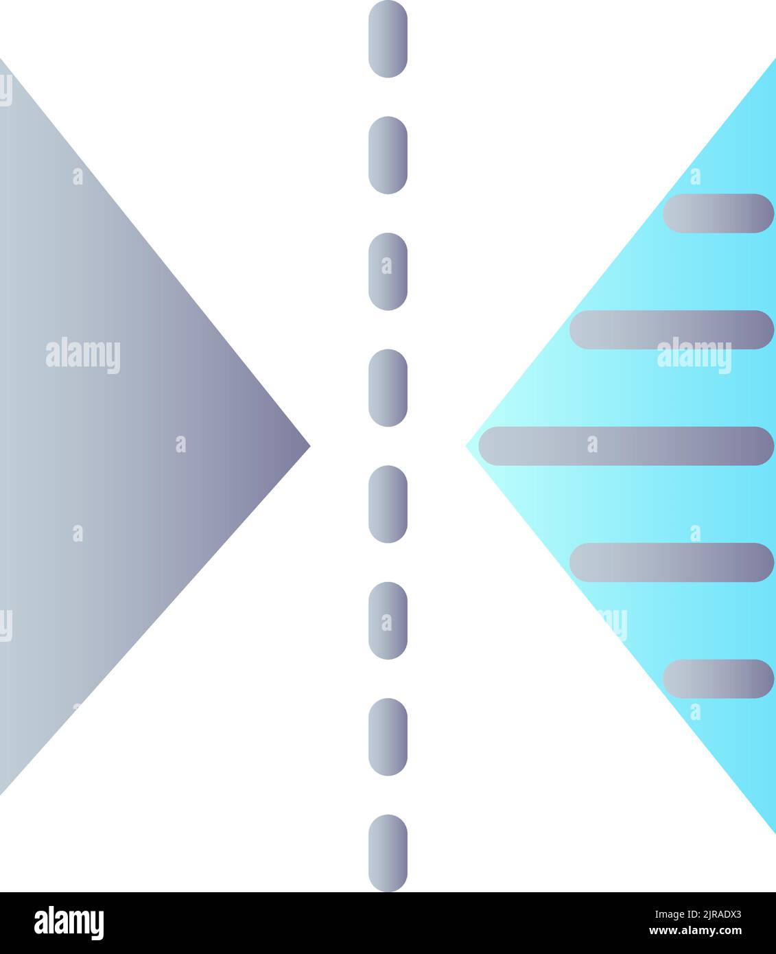 Vertical reflection flat gradient color ui icon Stock Vector Image ...