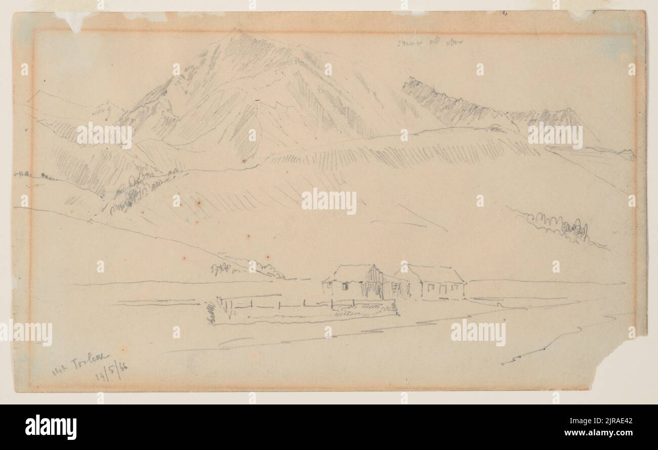 Mt Torlesse, 1866, by Nicholas Chevalier. Gift of Mrs Caroline ...