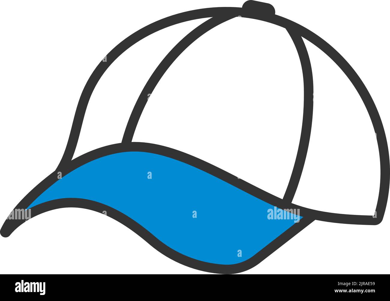 Baseball Cap Icon. Editable Bold Outline With Color Fill Design. Vector ...