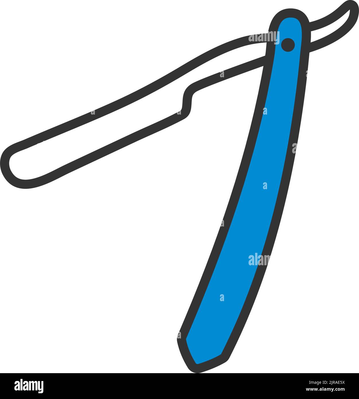 Razor Icon. Editable Bold Outline With Color Fill Design. Vector ...
