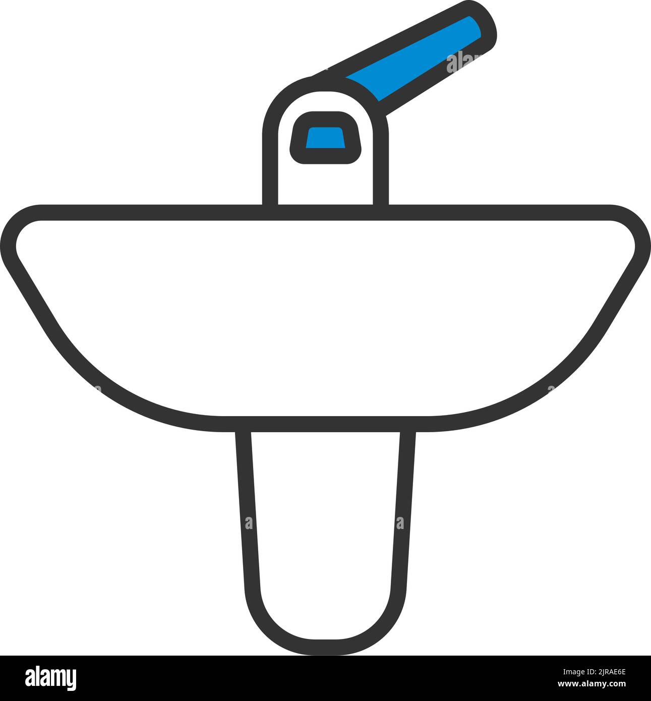 Wash Basin Icon. Editable Bold Outline With Color Fill Design. Vector ...