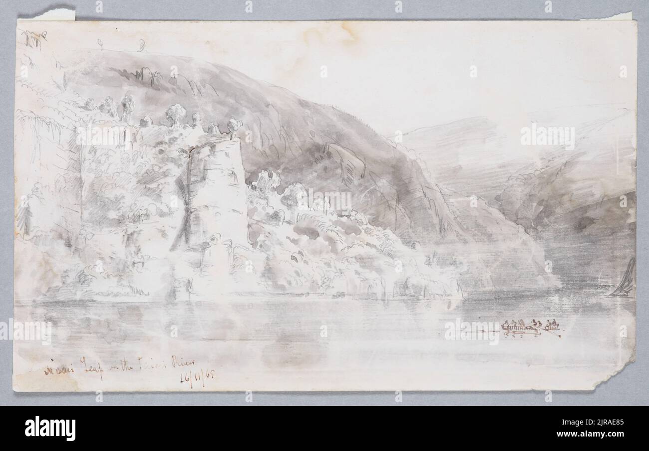 Maori Leap on the Taieri River, 1865, by Nicholas Chevalier. Gift of ...