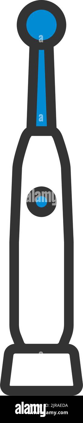 Electric Toothbrush Icon. Editable Bold Outline With Color Fill Design ...
