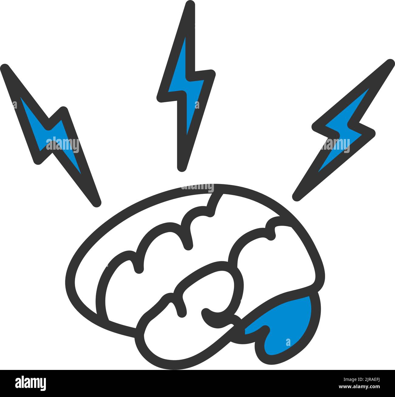 Icon Of Brainstorm. Editable Bold Outline With Color Fill Design ...