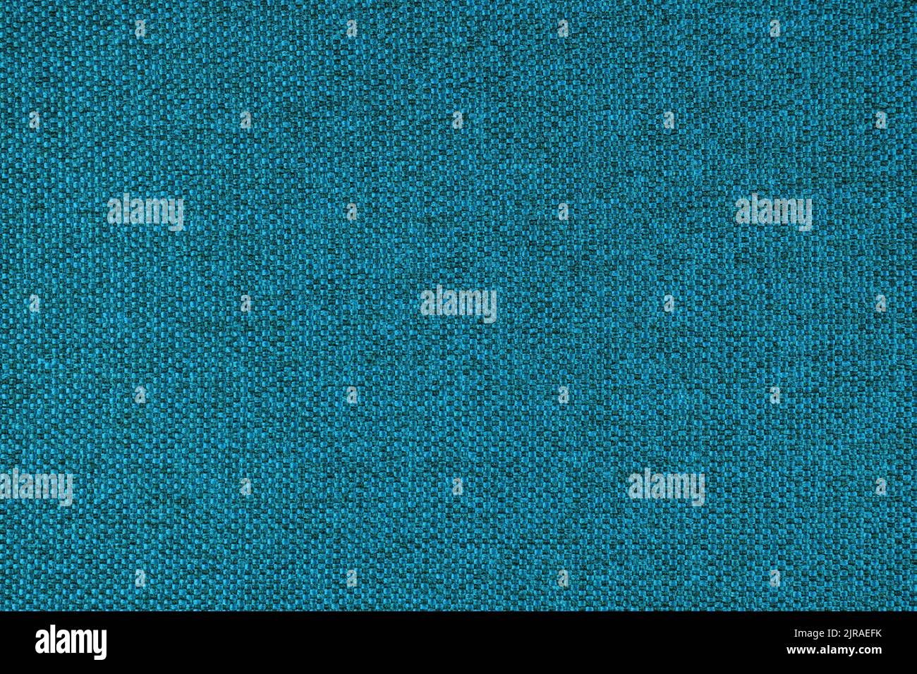 Close-up texture of natural turquoise coarse weave fabric or cloth ...