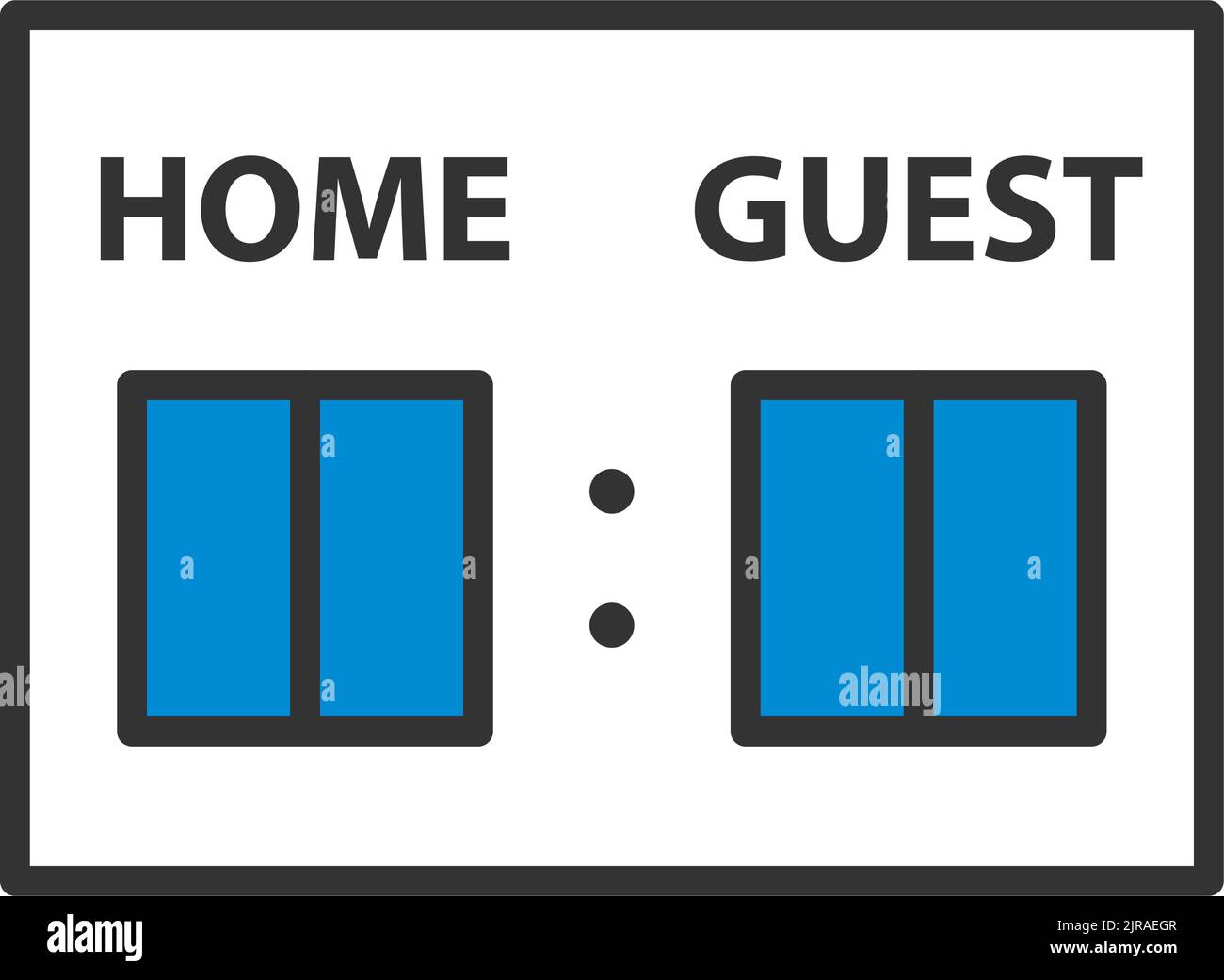 Baseball Scoreboard Icon. Editable Bold Outline With Color Fill Design ...