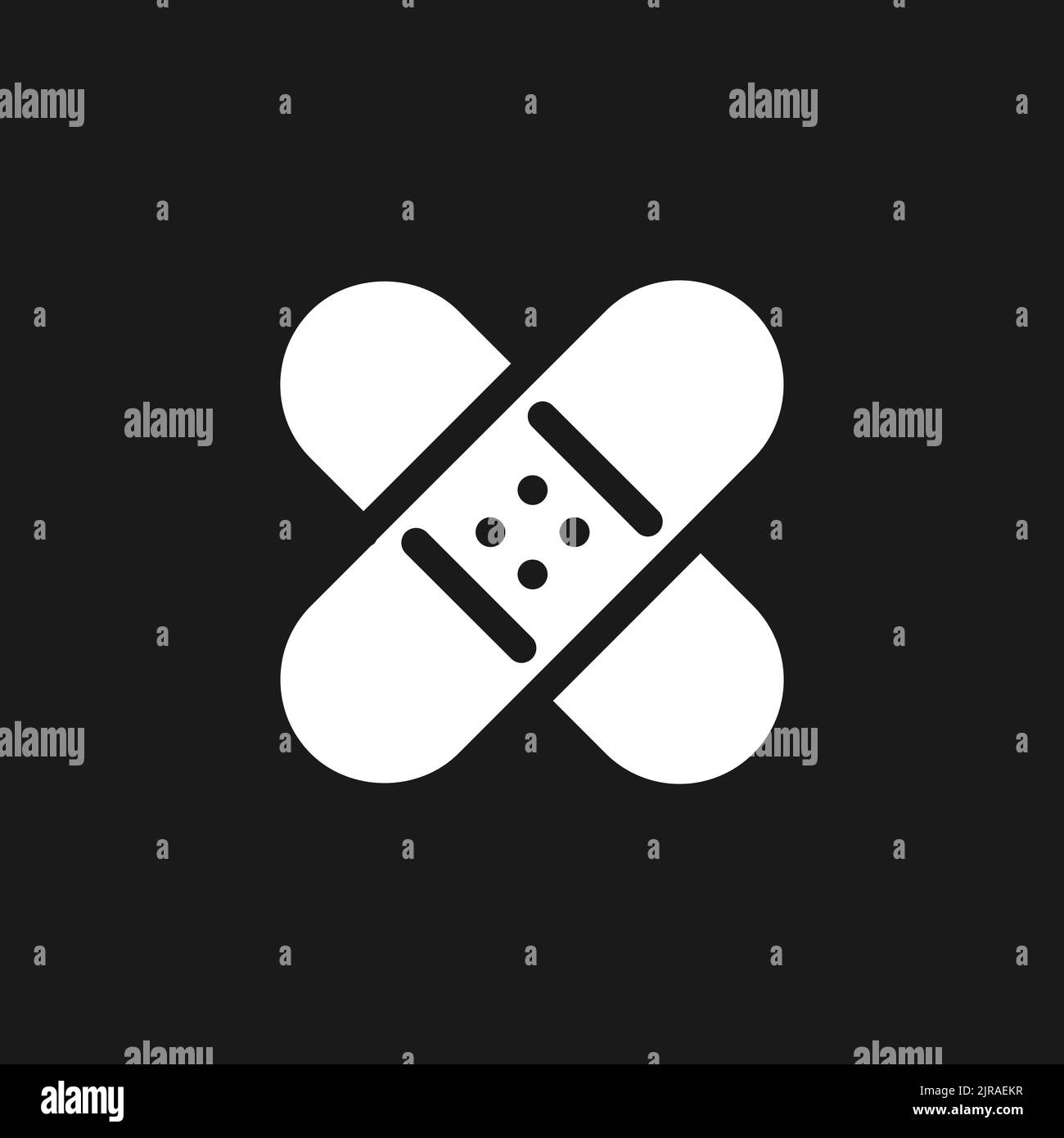Healing patch dark mode glyph ui icon Stock Vector Image & Art - Alamy