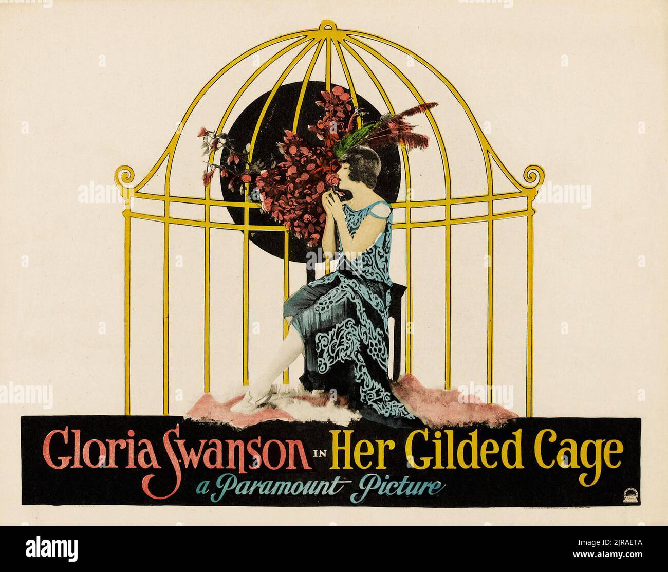 Her Gilded Cage (Paramount, 1922). Lobby Card feat Gloria Swanson Stock ...