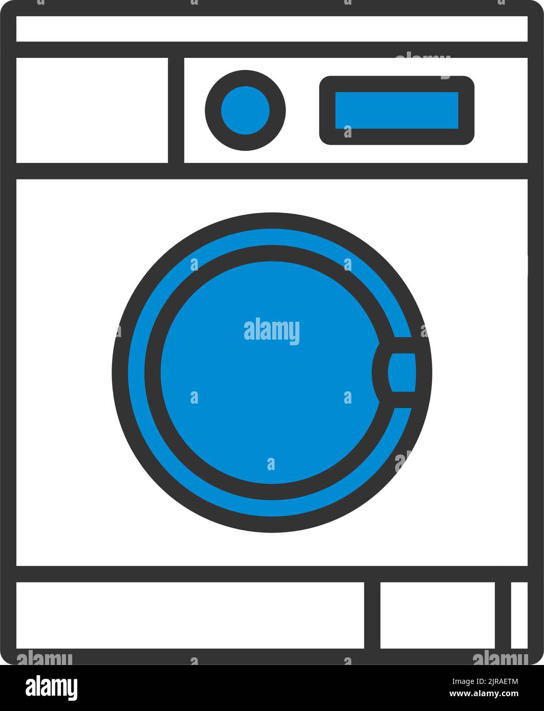Washing Machine Icon. Editable Bold Outline With Color Fill Design ...
