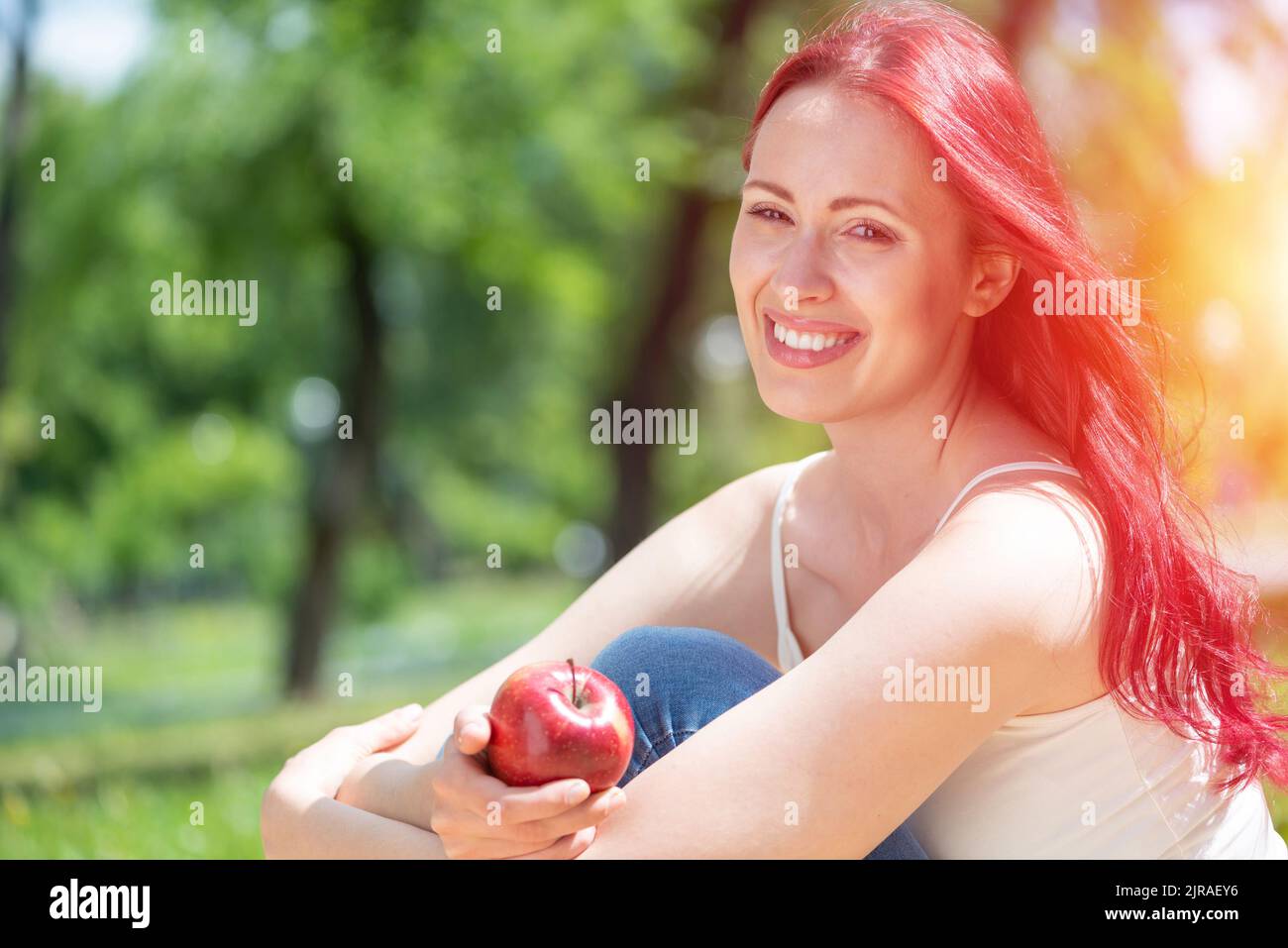 Portrait of a young attractive woman Stock Photo - Alamy