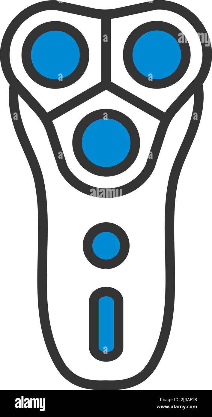 Electric Shaver Icon. Editable Bold Outline With Color Fill Design ...