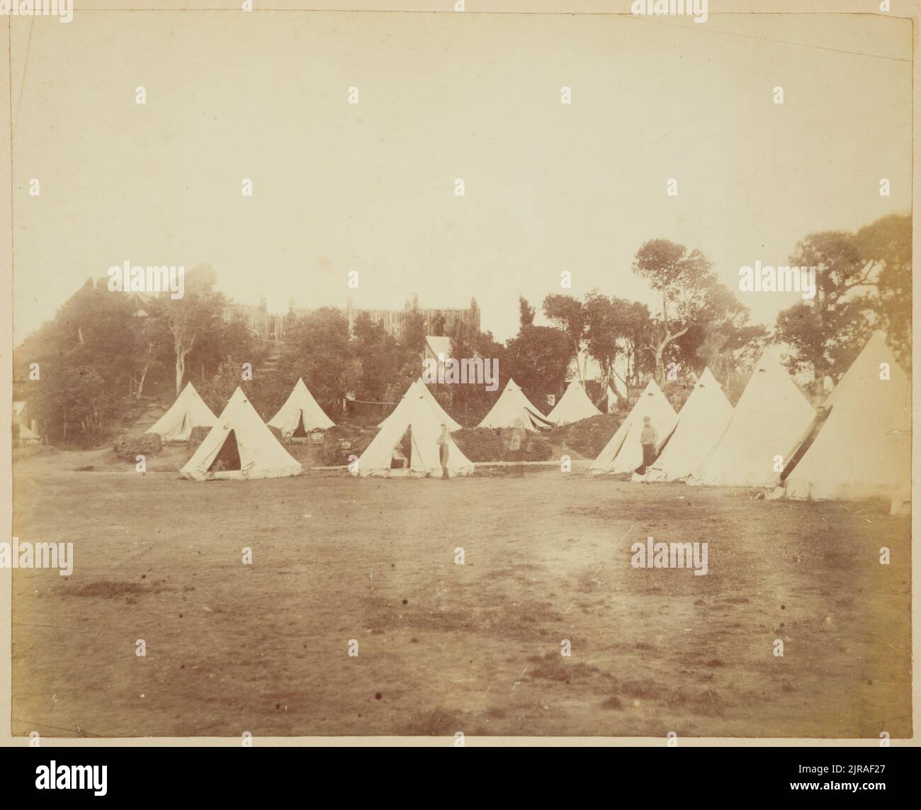 Parihaka, circa 1881, New Zealand, by James Bragge Stock Photo - Alamy
