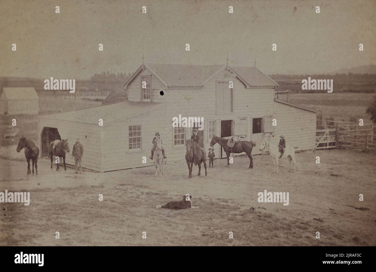 Ardgowan farm, home of Milne family, near Oamaru, circa 1888, Oamaru ...