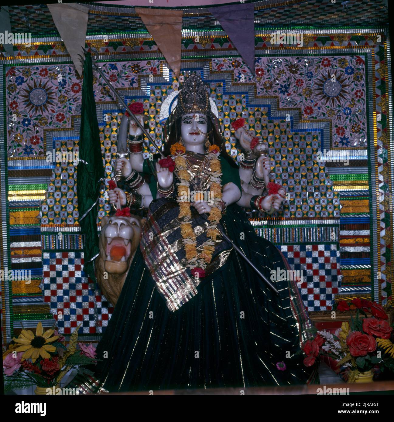 Amba Mata Idol in Temple Stock Photo - Alamy