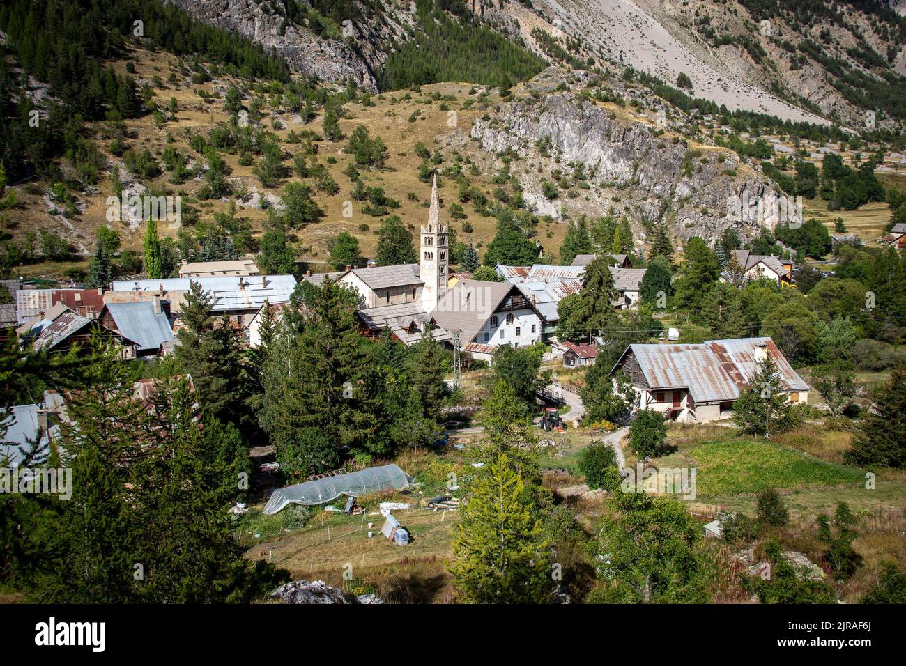 the village of Nevache in the Valley of Claree (south-eastern France ...