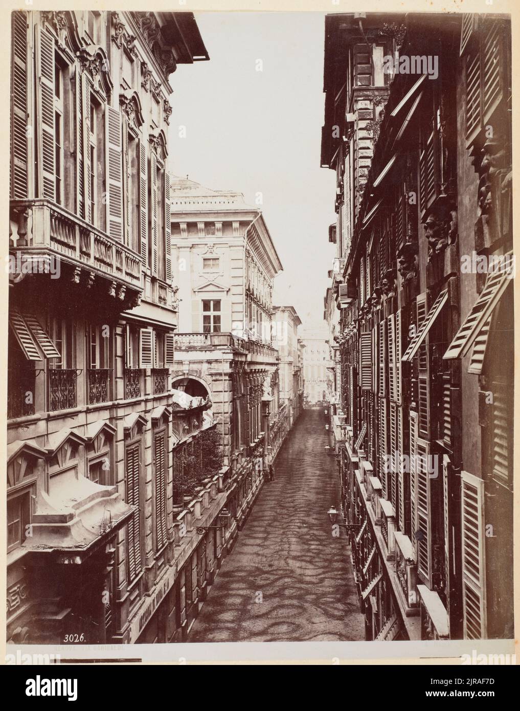 Genova Via Garibaldi, 1880s, Genoa, by Alfred Noack Stock Photo - Alamy