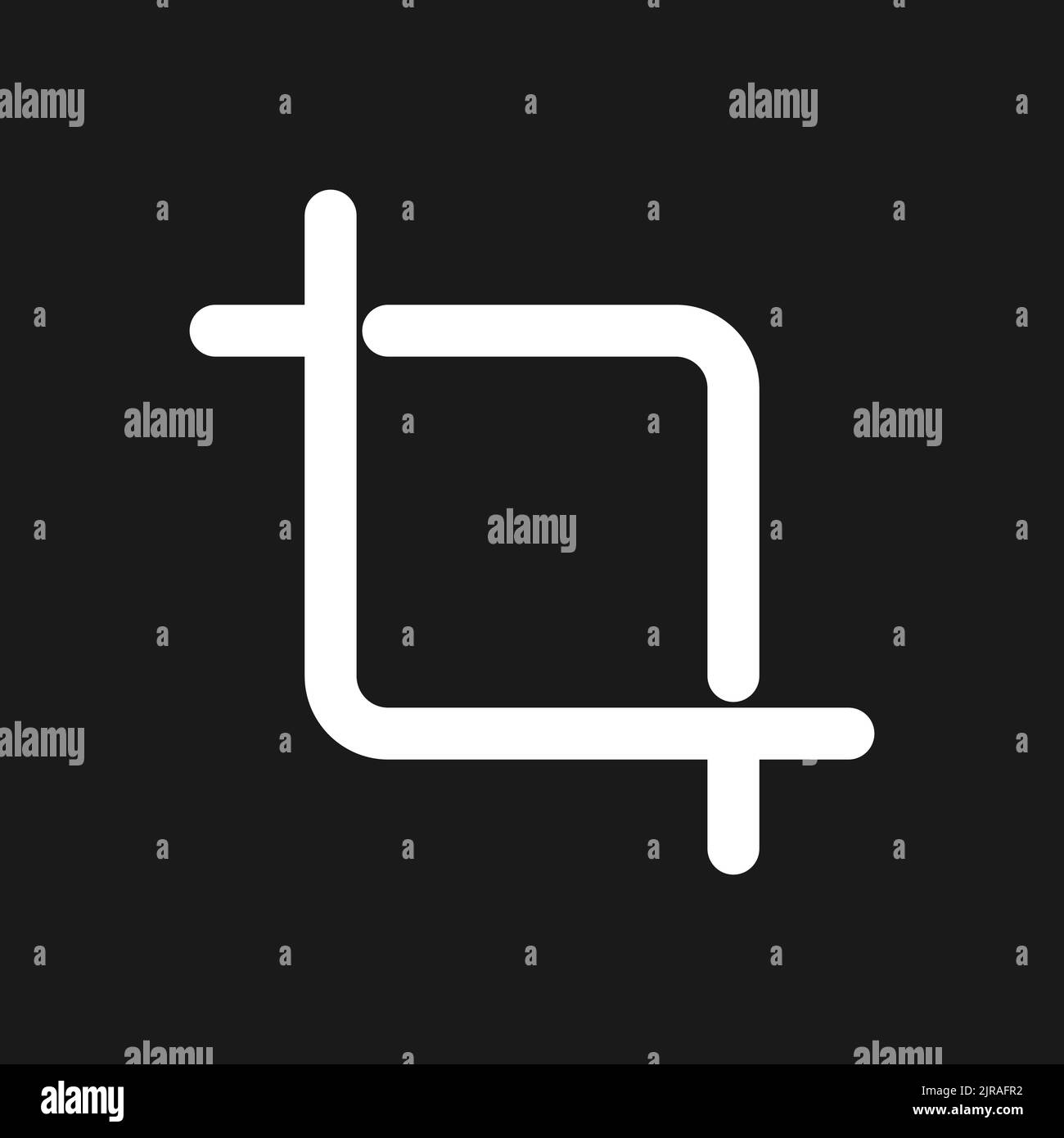 Crop picture dark mode glyph ui icon Stock Vector Image & Art - Alamy