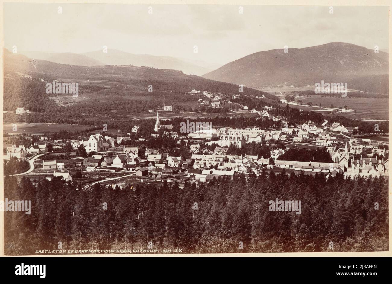 Castleton of Braemar from Craig Coynach, 1880s, Scotland, by James ...