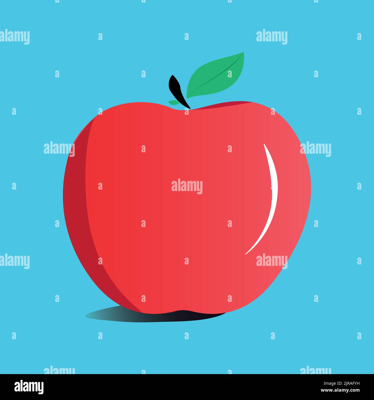 A design of a red apple icons on blue background Stock Vector Image ...