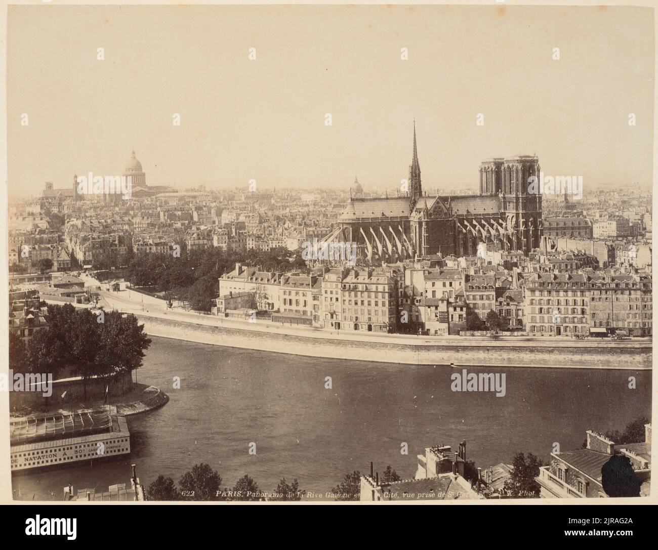 PARIS. Panorama de la Rive Gauone et de la Cite, vue prise de St ...