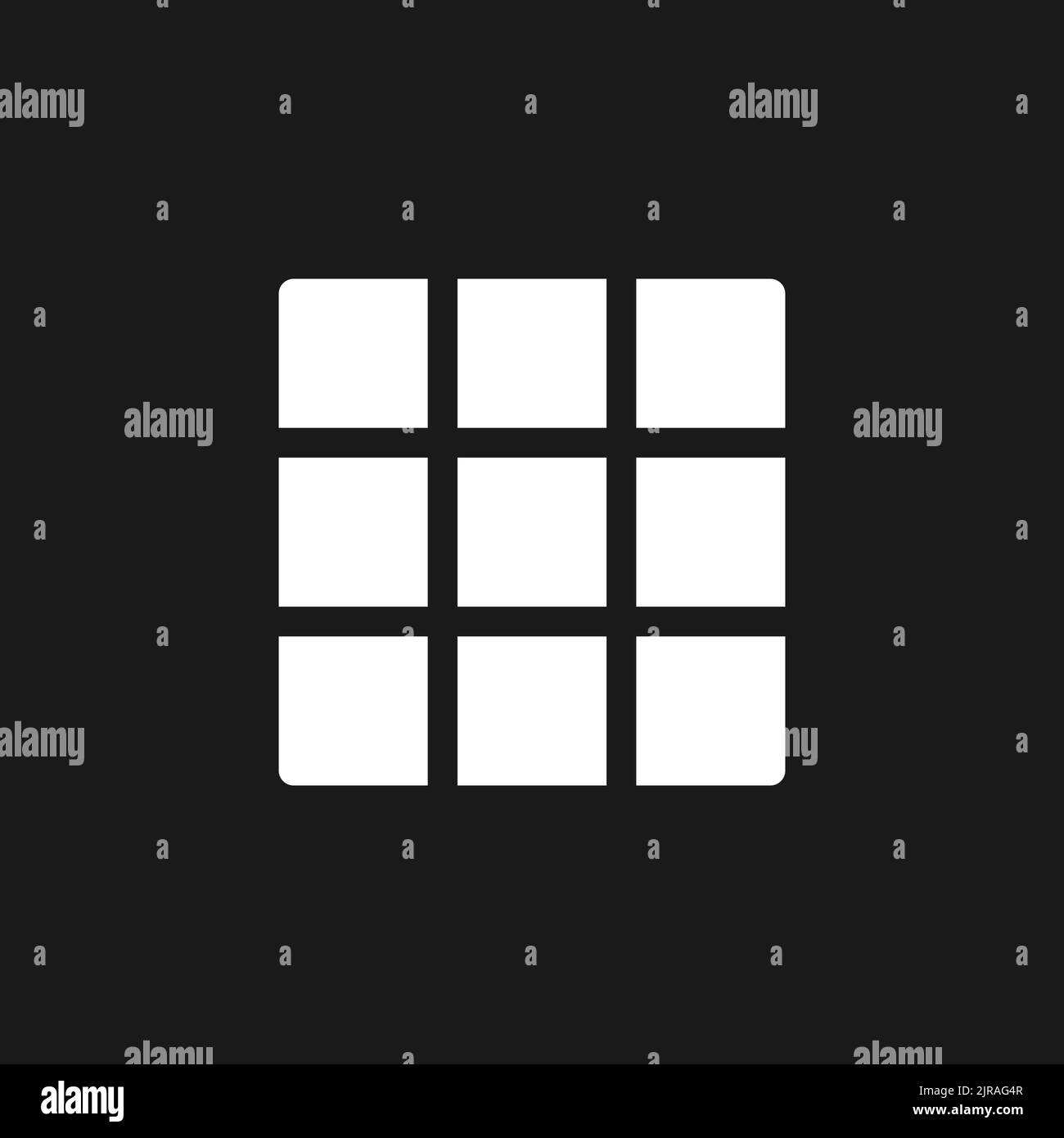 Rule of thirds grid dark mode glyph ui icon Stock Vector Image & Art - Alamy