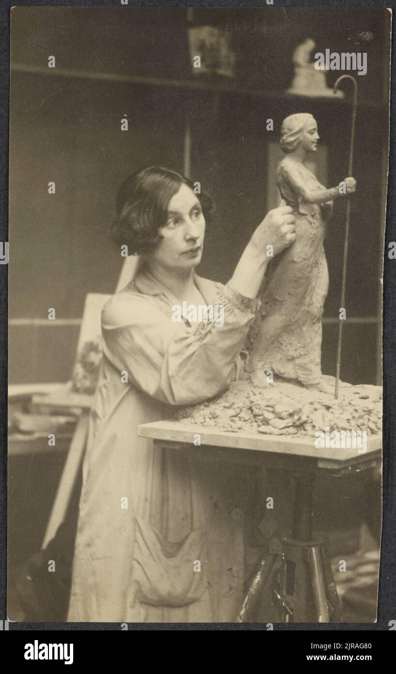 Margaret Butler working on The Shepherdess [unfinished], 1930, Paris ...