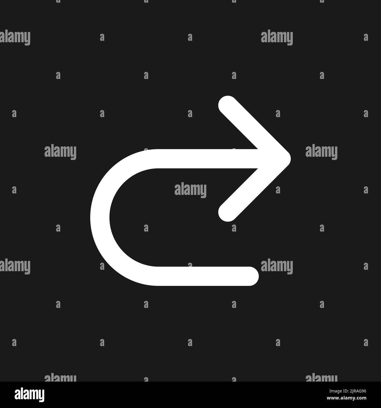 Repeat dark mode glyph ui icon Stock Vector Image & Art - Alamy