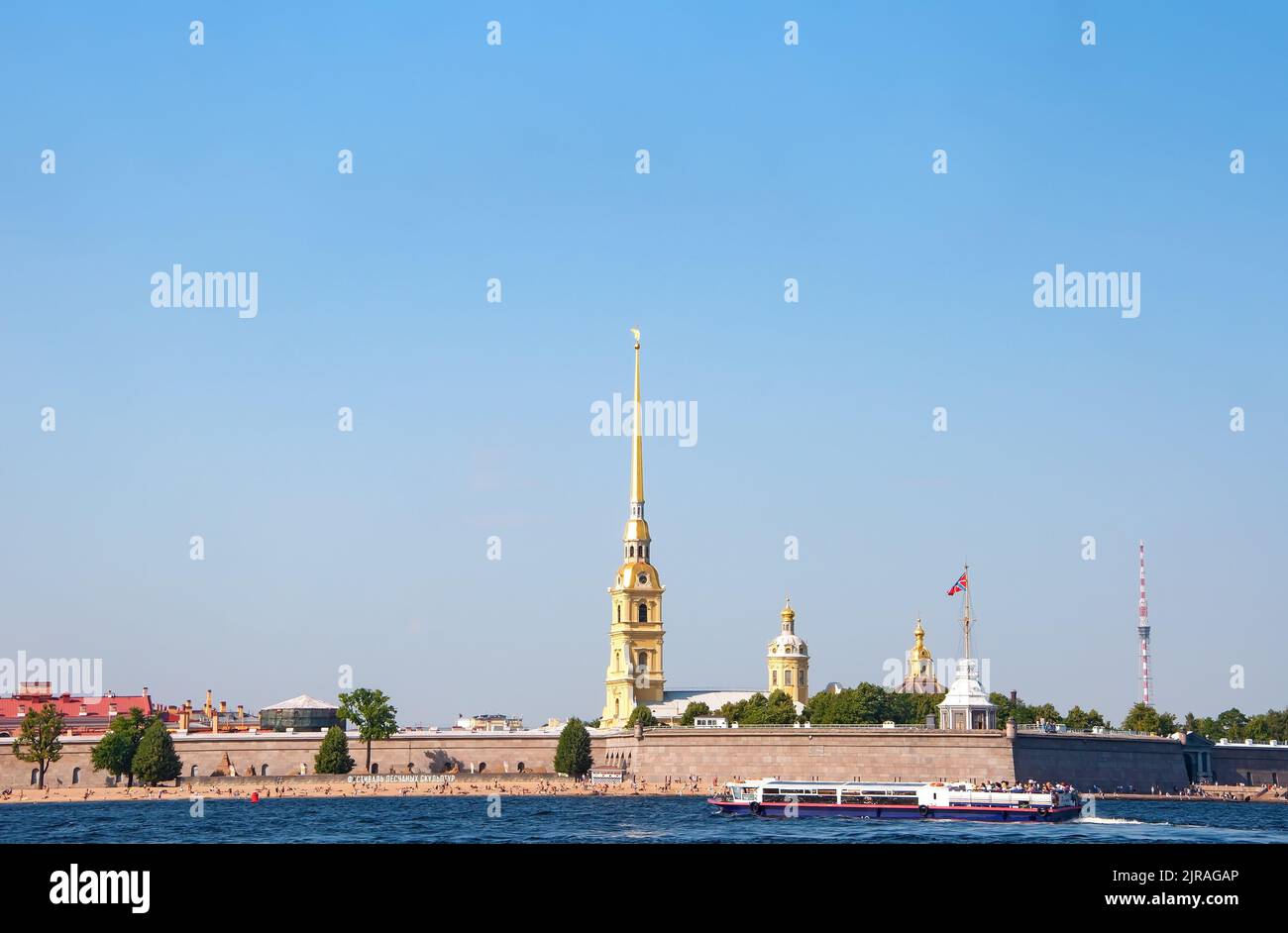 St. Petersburg, Russia - August 15 , 2022: Peter and Paul Fortress on ...