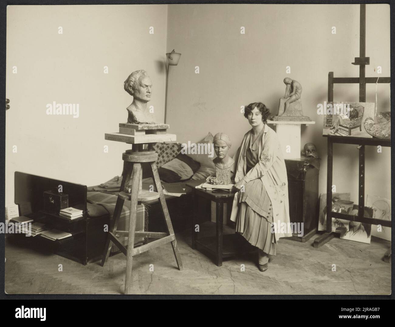 Margaret Butler in her Studio, 1918-1930, maker unknown Stock Photo - Alamy