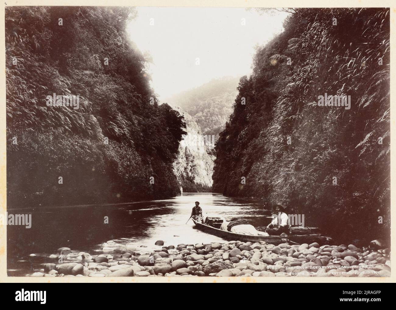 The Drop Scene, Wanganui River, circa 1901, by Muir & Moodie, Burton ...