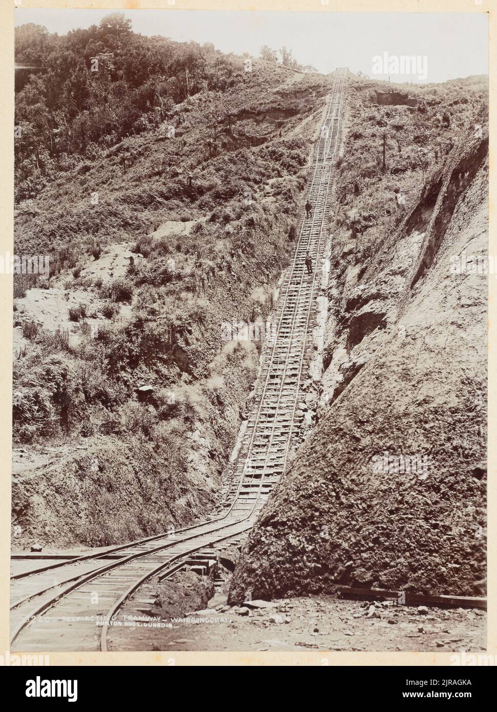 Self-acting Tramway, Waiorongomai, 1880s, New Zealand, by Burton ...