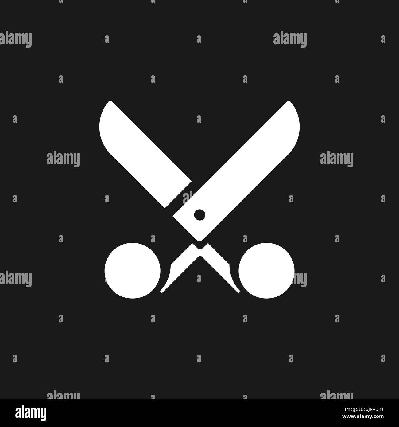 Scissors dark mode glyph ui icon Stock Vector Image & Art - Alamy