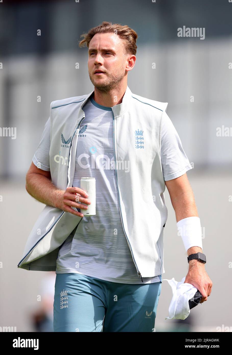 England's Stuart Broad during a nets session at Emirates Old Trafford ...