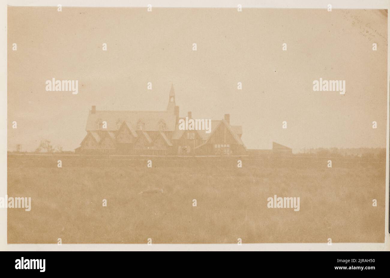 The College, Canterbury, 18 December 1858, Christchurch, by Dr Alfred ...